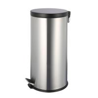 China Rolling Cover Foot Pedal Structure Stainless Steel Trash Bin 3L/5L/8L/12L/20L/30L SS Round Can for Easy Waste Management for sale