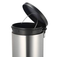 China Rolling Cover Foot Pedal Structure Stainless Steel Trash Bin 3L/5L/8L/12L/20L/30L SS Round Can for Easy Waste Management for sale