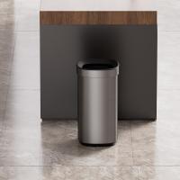 China High Capacity 40L Stainless Steel Trash Can Stylish Garbage Bin for Home Open Top and Large Capacity for sale