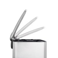 China 11.5L*3 big Capacity Stainless Steel Soft Close rectangle Pedal Trash Bin for kitchen 3 Compartments trash can for sale