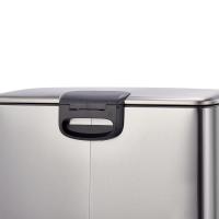China 11.5L*3 big Capacity Stainless Steel Soft Close rectangle Pedal Trash Bin for kitchen 3 Compartments trash can for sale