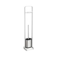China Stainless Steel Compact Bathroom TPR Toilet Brush Holder SET Hot Europe Style Durable Cup Material Polypropylene for sale