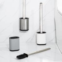 China Stainless Steel Compact Bathroom TPR Toilet Brush Holder SET Hot Europe Style Durable Cup Material Polypropylene for sale
