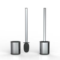 China Stainless Steel Compact Bathroom TPR Toilet Brush Holder SET Hot Europe Style Durable Cup Material Polypropylene for sale