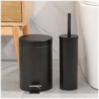 China Rolling Cover Type 3L/5L/8L/12L/20L/30L SS Round Trash Bin Foot Pedal Bin Stainless Steel Trash Can for Home for sale