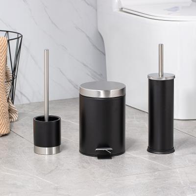 China Round Stainless Steel Trash Can with Rolling Cover Foot Pedal Bin 3L/5L/8L/12L/20L/30L Capacity for sale
