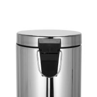 China Rolling Cover Type Foot Pedal Bin Stainless Steel Trash Can for 3L/5L/8L/12L/20L/30L SS Round Bin for sale