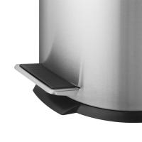 China Rolling Cover Type Foot Pedal Bin Stainless Steel Trash Can for 3L/5L/8L/12L/20L/30L SS Round Bin for sale