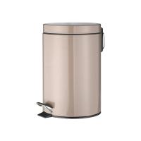 China Rolling Cover Type 3L/5L/8L/12L/20L/30L SS Round Trash Bin for Home Stainless Steel Foot Pedal Bin Trash Can for sale