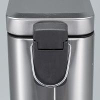 China Rectangular 5L Stainless Steel Trash Bin Rolling Cover Type and Foot Pedal for Bathroom for sale