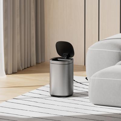 China Motion Sensor Touchless Big Capacity Household Stainless Steel Smart Sensor Bin Automatic Trash Can 30L Battery Powered for sale