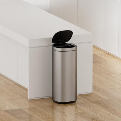 China STANDING Structure 50L Stainless Steel Motion Sensor Household Trash Bin for Smart and Stylish Waste Disposal for sale