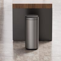 China 50L Big Capacity Stainless Steel Smart Sensor Bin Sustainable and Rolling Cover Type for Convenient Waste Disposal for sale