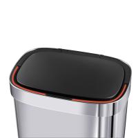 China Eco-Friendly 80L Stainless Steel Smart Sensor Trash Bin for Touchless Waste Disposal in Sustainable Office and Kitchen for sale