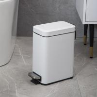 China 5L Stainless Steel Foot Pedal Waste Bin Rectangular Shape for Household and Kitchen for sale