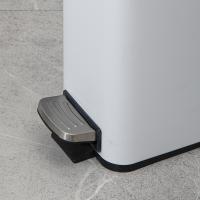 China 5L Stainless Steel Foot Pedal Waste Bin Rectangular Shape for Household and Kitchen for sale