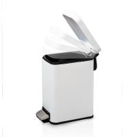 China 5L Stainless Steel Foot Pedal Waste Bin Rectangular Shape for Household and Kitchen for sale
