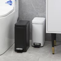 China Rectangular Foot Pedal 5L Stainless Steel Trash Can for Iron Material Waste Disposal Solution for sale