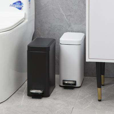 China Rectangular Foot Pedal 5L Stainless Steel Trash Can for Iron Material Waste Disposal Solution for sale