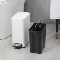 China Rectangular Foot Pedal 5L Stainless Steel Trash Can for Iron Material Waste Disposal Solution for sale