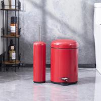 China Custom Logo 5L Stainless Steel Pedal Bin for Waste Management in Round Shape for sale