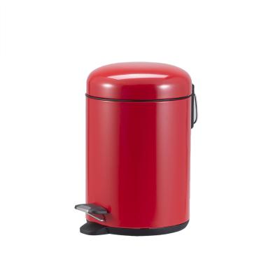 China Silver Stainless Steel Pedal Bin with Sustainable Waste Management and 5L Capacity for sale