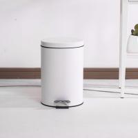 China 3L/5L/8L/12L/20L/30L Round Stainless Steel Pedal Bin with Rolling Cover Sustainable and Waste Management Solutio for sale