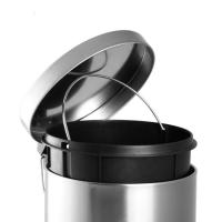 China Rolling Cover Type 3L/5L/8L/12L/20L/30L SS Round Trash Bin Pedal Bin Stainless Steel Trash Can for Home for sale