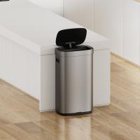 China Household 80L Stainless Steel Smart Trash Bin with Touchless Sensor and Rolling Cover Type for sale