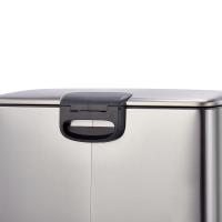 China 28L*2 Stainless Steel 2 Compartments trash can Household Kitchen Recycle Bin with Removable Inner Buckets for sale
