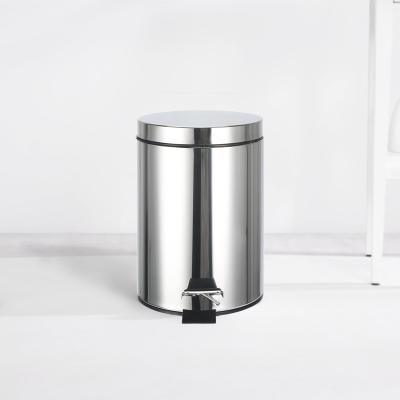 China Rolling Cover Foot Pedal Bin Stainless Steel Trash Can in 3L/5L/8L/12L/20L/30L Sizes for Modern and Hygienic Waste Management for sale