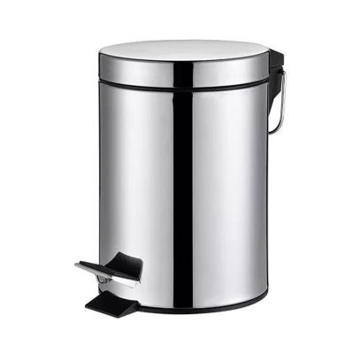 China Convenient Rolling Cover Type Stainless Steel Trash Bin for 3L/5L/7L/12L/20L/30L Home Round Lid Trash Can and Material for sale
