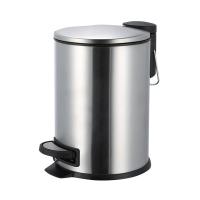 China Kitchen Bedroom Home Household Pedal Bin Round Stainless Steel Trash Can with Thin Lid OEM/ODM 3L/5L/12L/20L/30L for sale