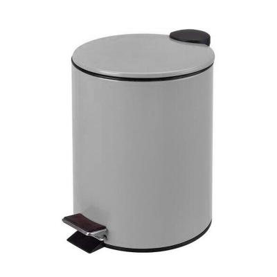 China 5L/12L/20L/30L BSCI certification thin lid Pedal Bin Round powder coating trash can durable trash bin for home and office for sale