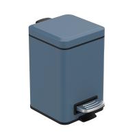 China 5L Square Foot Pedal Waste Bin Stainless Steel Trash Can Metal Garbage Can for Office Hotel Home Customized for sale