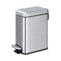 China Rectangular 5L Step Trash Can with Foot Pedal and Rolling Cover Stainless Steel for sale