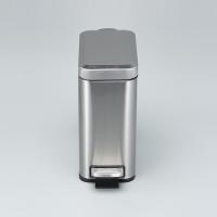 China Rectangular 5L Step Trash Can with Foot Pedal and Rolling Cover Stainless Steel for sale