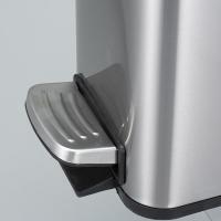 China Rectangular 5L Step Trash Can with Foot Pedal and Rolling Cover Stainless Steel for sale