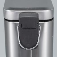 China Rectangular 5L Step Trash Can with Foot Pedal and Rolling Cover Stainless Steel for sale