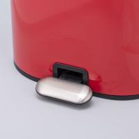 China rounded rectangle trash can Dispose of Waste with the Fingerprint-proof 6L Stainless Steel Pedal Bin and Soft Close for sale