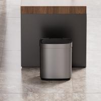 China Household Batteries Required Automatic Touchless Smart Infrared Sensor Waste Bin Kitchen Stainless Steel Trash Can Garbage Bins for sale