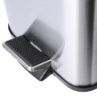China Square Foot Pedal Waste Bin 3L Dustbin Step Trash Bin Stainless Steel Trash Can Metal Garbage Can for Office Hotel Home for sale