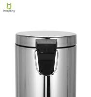 China 3L/5L/7L/12L/20L/30L BSCI Certificated SS Round Foot Pedal Bin Trash Can with Soft Closing Rolling Cover Type Inquiry Us for sale