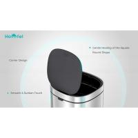China 30L/40L/50L Capacity Powder Coating Office Trash Can with Touch Button Sustainable Button Open Bin for sale