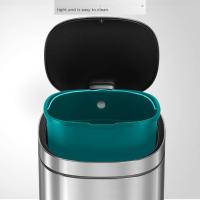 China 30L/40L/50L Capacity Powder Coating Office Trash Can with Touch Button Sustainable Button Open Bin for sale