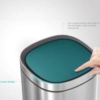 China STANDING Touch Button Bin 30L/40L/50L Stainless Steel Office Trash Can Button Open OEM for Office Structure STANDING for sale