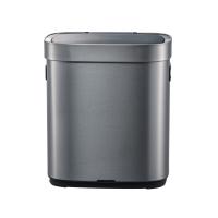 China Big Capacity Induction Type Stainless Steel Smart Sensor Trash Can 50L Rectangle Motion Sensor Bin for Kitchen for sale