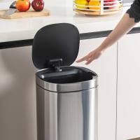 China Stylish Big Capacity Household Motion Sensor Trash Bin with Automatic Function and Stainless Steel Design for sale