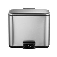 China 3L*2 Recycle Bins 2 division Stainless Steel Pedal Bin Rolling Cover Type household Trash Can with finger print proof for sale