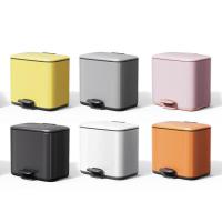 China 3L*2 Recycle Bins 2 division Stainless Steel Pedal Bin Rolling Cover Type household Trash Can with finger print proof for sale